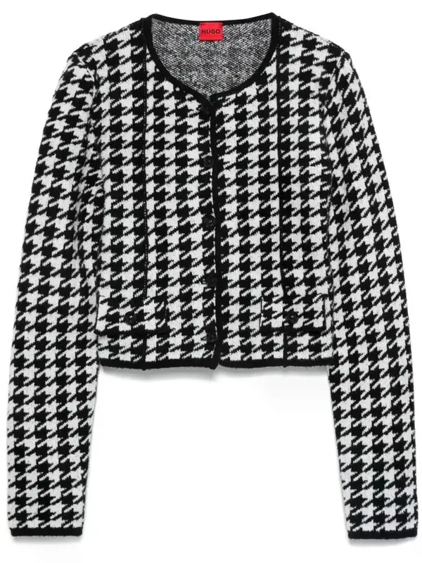 Hugo Houndstooth-pattern Cardigan