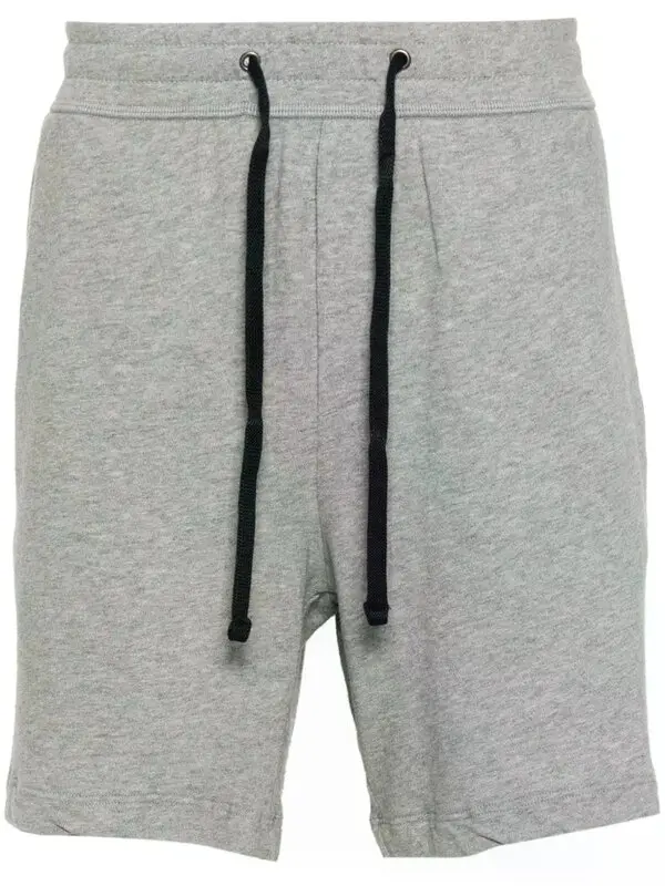 JAMES PERSE Mélange-effect Cotton Shorts - Grey