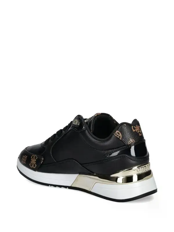 Guess Moxea Monogram Print Sneakers - Black