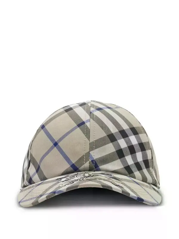 Burberry Check Baseball Cap - Neutrals