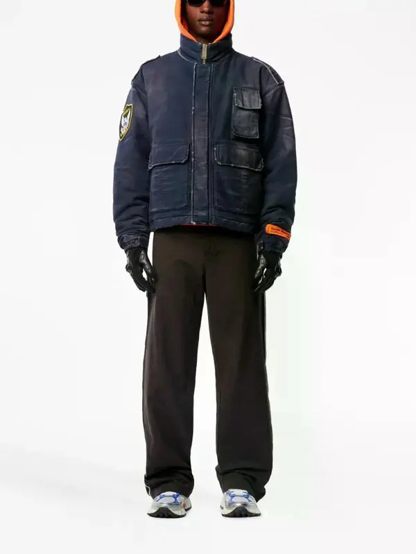 Heron Preston Eagle-patch Distressed Jacket
