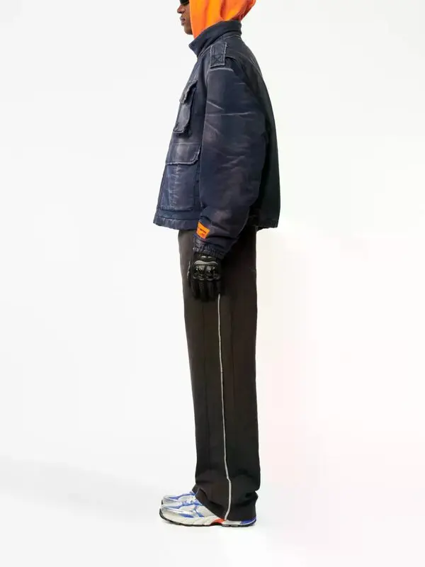 Heron Preston Eagle-patch Distressed Jacket