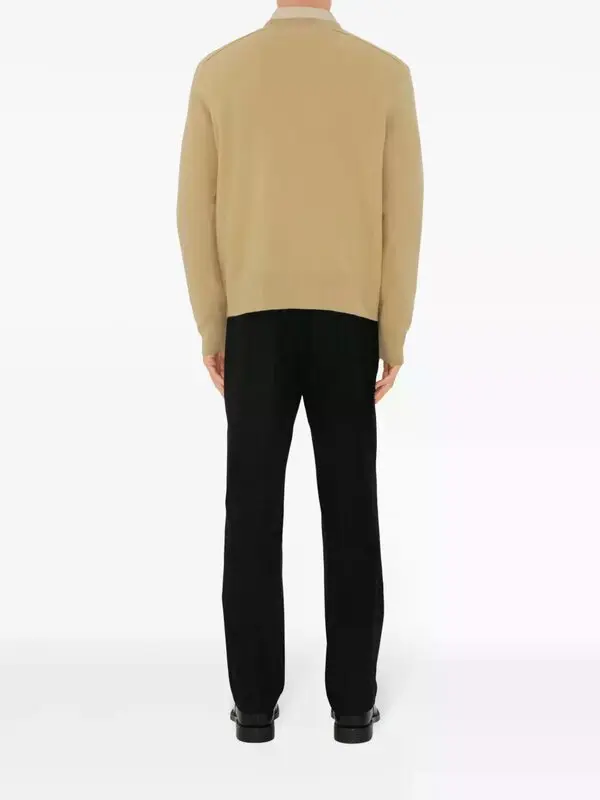 Burberry Intarsia-knit Logo Alpaca-blend Jumper - Neutrals