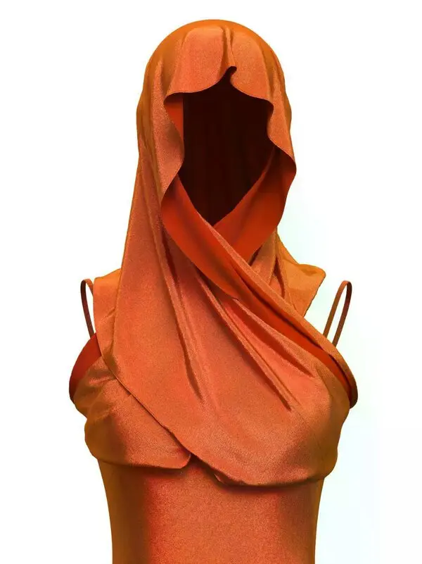 MARGHERITA MACCAPANI Hooded Draped Mini Dress