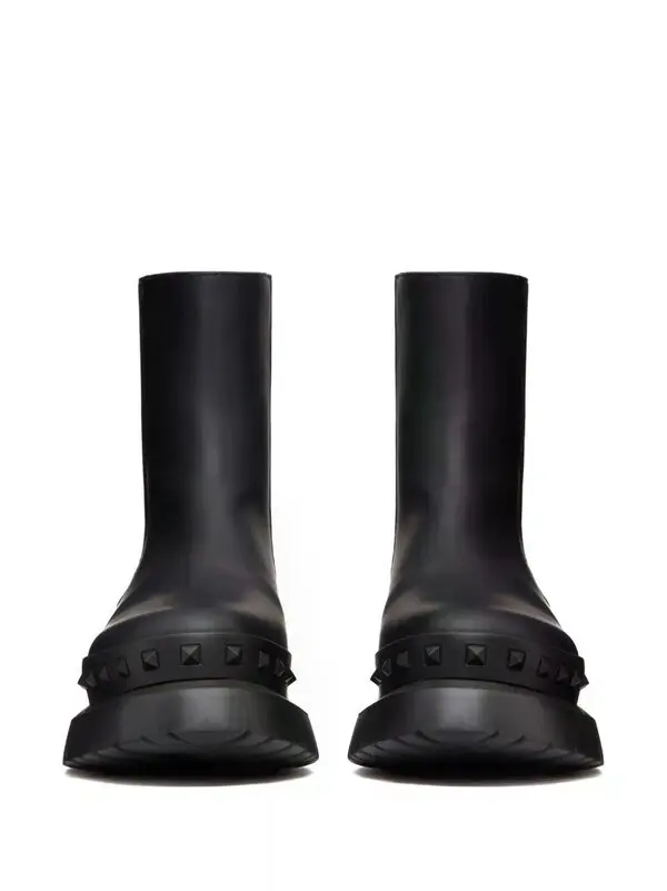 Valentino Garavani Rockstud Leather Ankle Boots