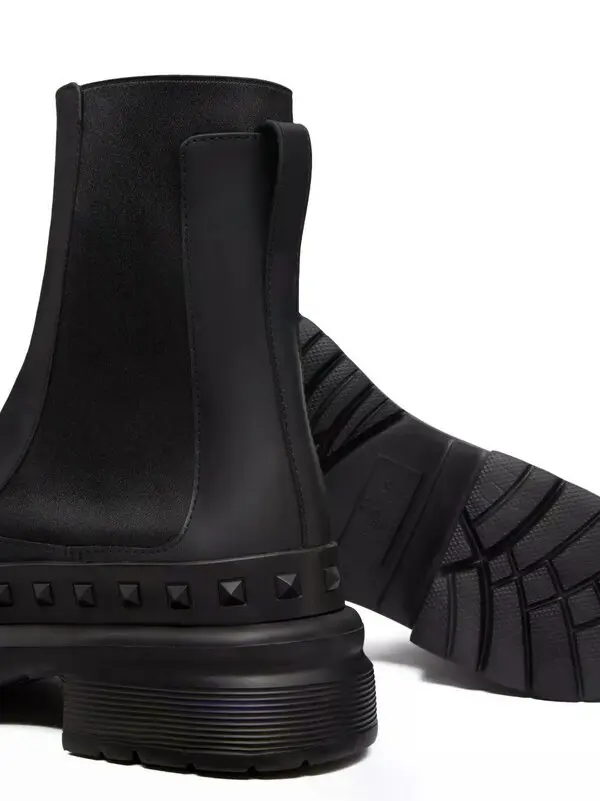 Valentino Garavani Rockstud Leather Ankle Boots