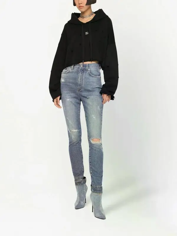 Dolce & Gabbana Grace Distressed Skinny Jeans
