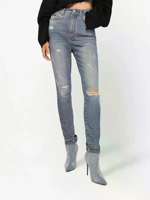 Dolce & Gabbana Grace Distressed Skinny Jeans