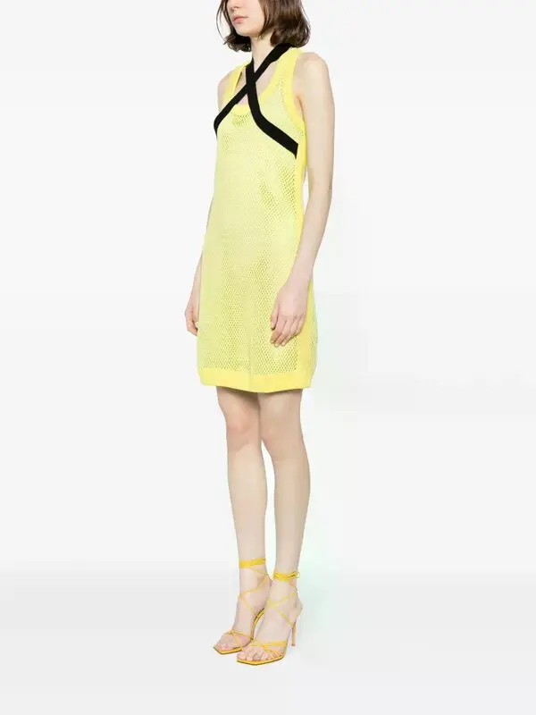 Off-White Openwork Sleeveless Dress
