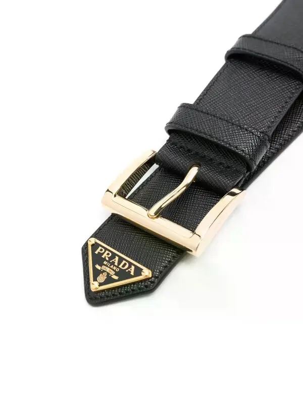 Prada Logo-plaque Leather Belt