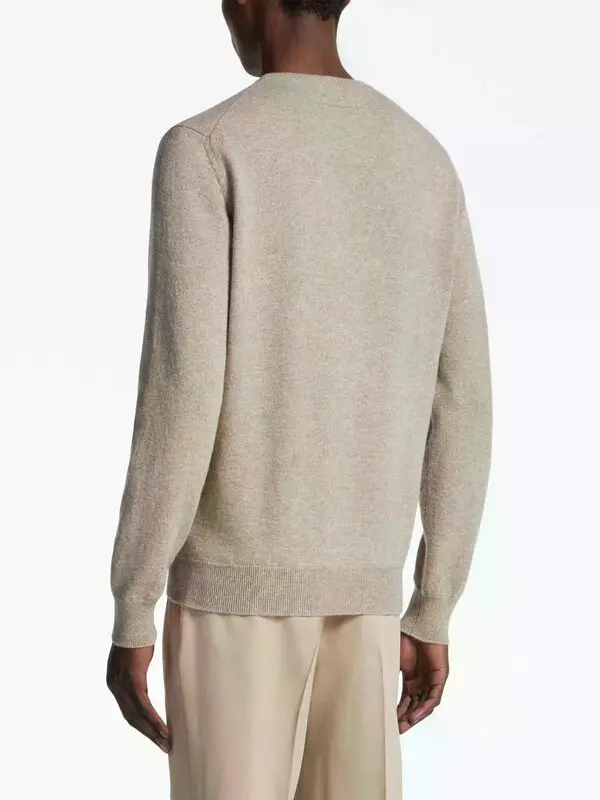 Zegna Oasi Crew-neck Cashmere Jumper - Neutrals
