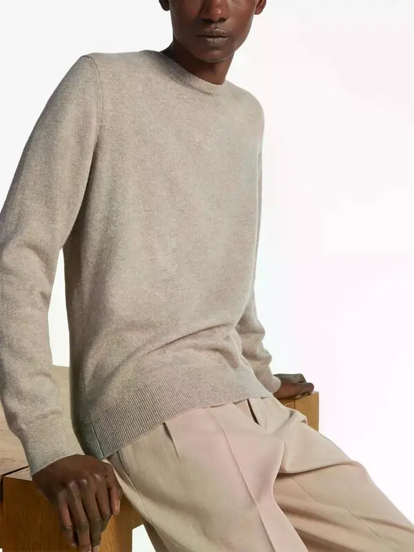 Zegna Oasi Crew-neck Cashmere Jumper - Neutrals