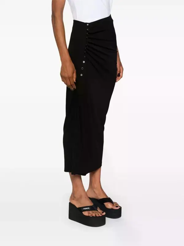 Rabanne Ruched Midi Skirt