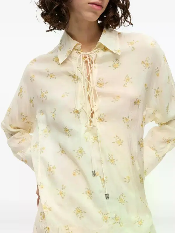 GANNI Floral-print Blouse