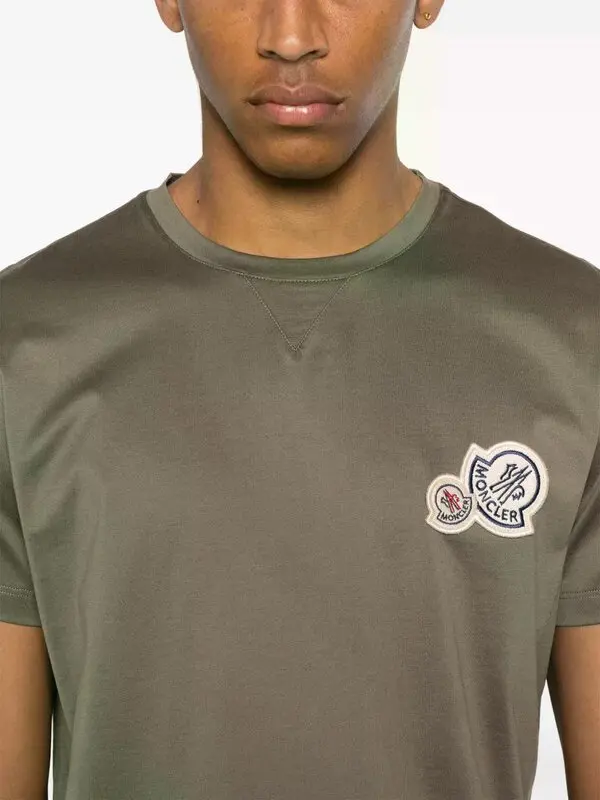 Moncler Double-logo-patch Cotton T-shirt