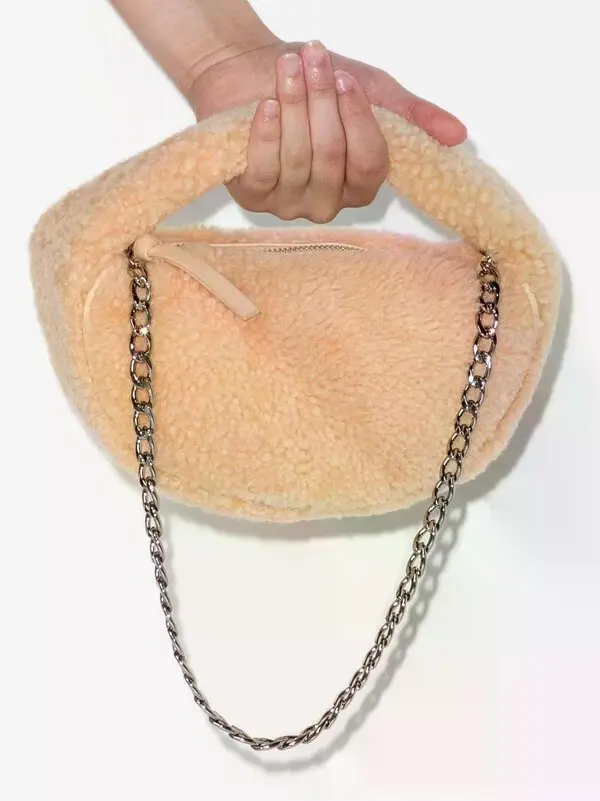 By Far Baby Cush Shearling Mini Bag - Neutrals