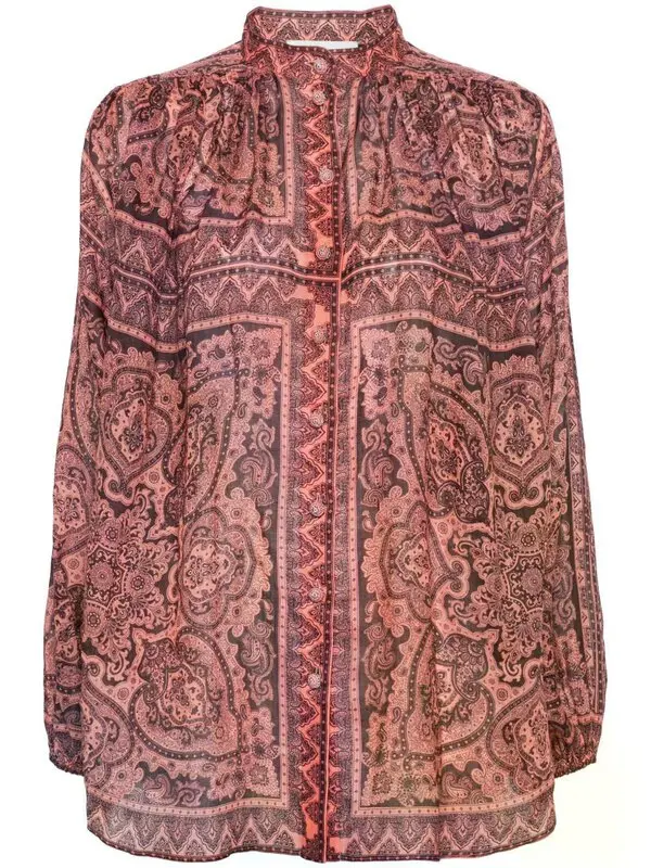 Zimmermann Ottie Paisley-print Ramie Shirt