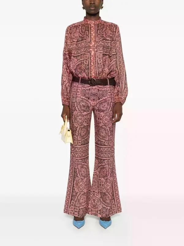 Zimmermann Ottie Paisley-print Ramie Shirt