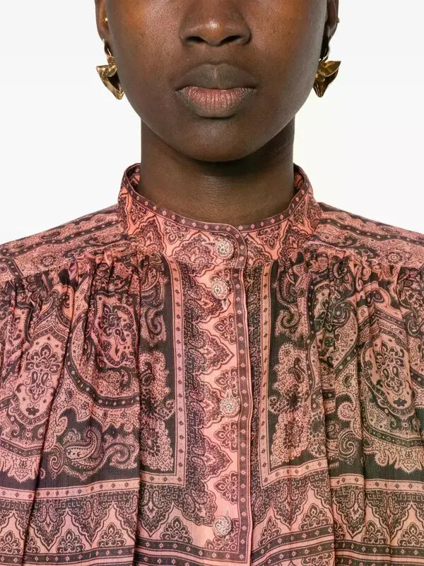 Zimmermann Ottie Paisley-print Ramie Shirt