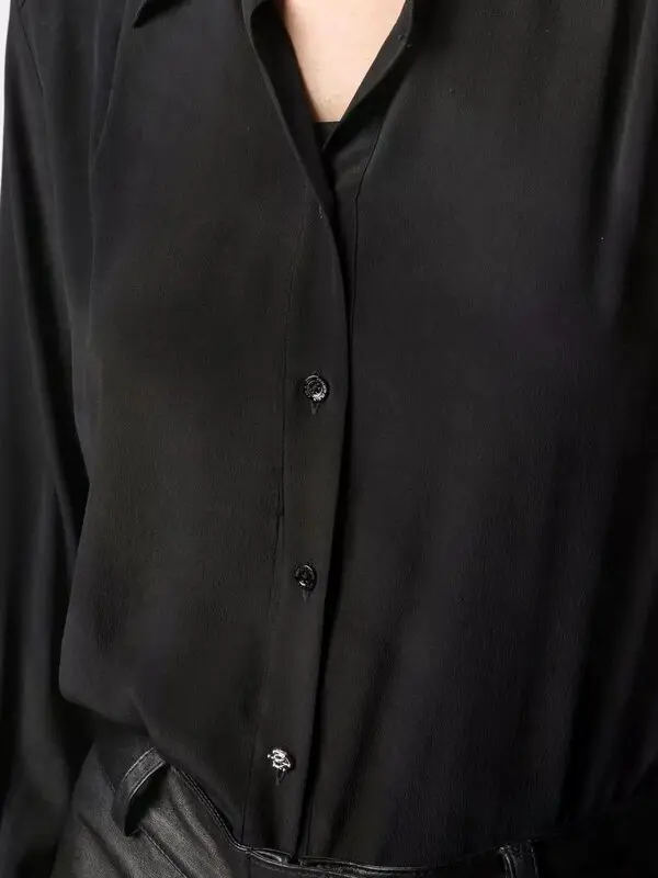 Philipp Plein Silk Button-down Shirt - Black