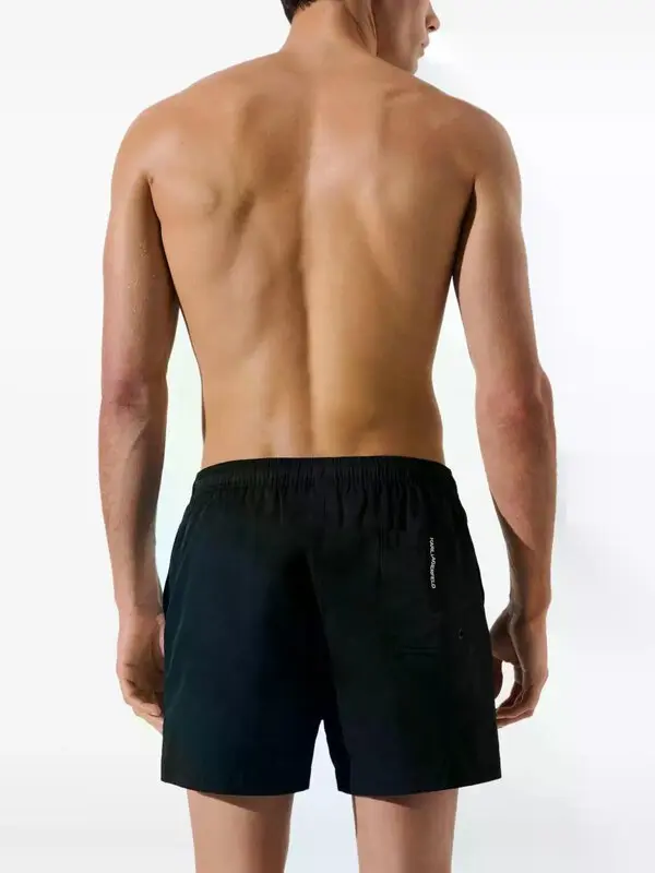Karl Lagerfeld Elongated-logo Swim Shorts