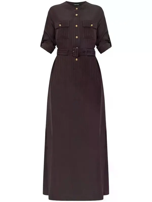 TOM FORD Striped Belted Dress