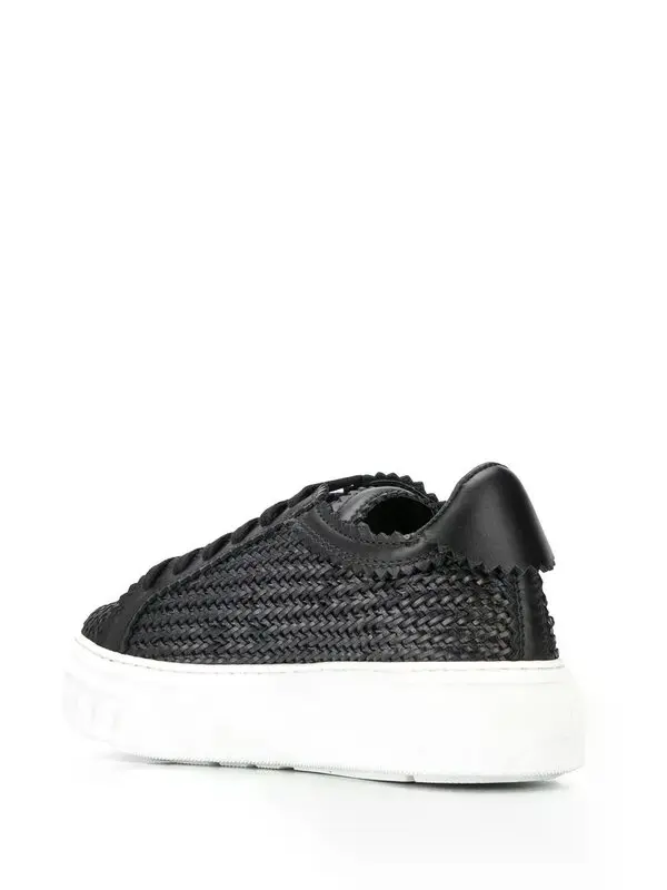 Casadei Woven Off-road Sneakers - Black