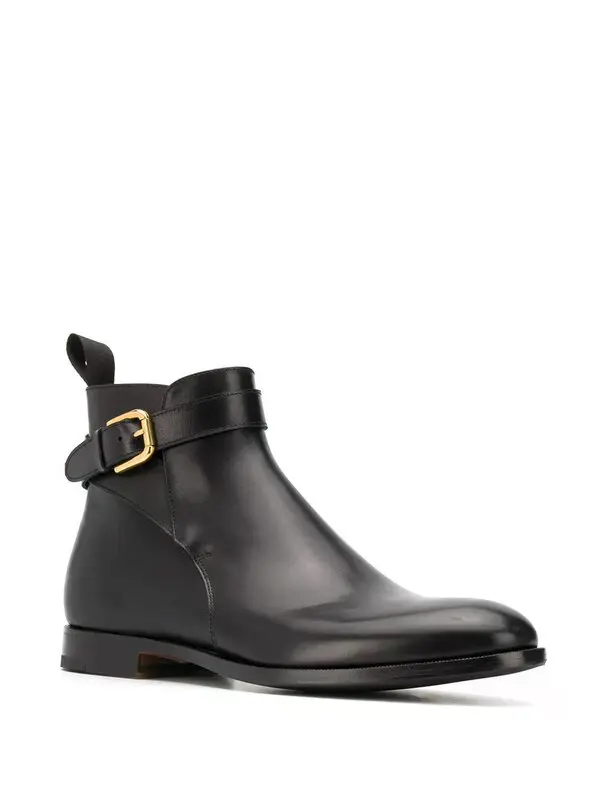 SCAROSSO Taylor Buckled Ankle Boots