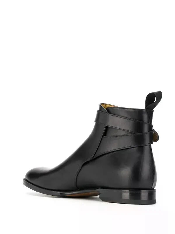 SCAROSSO Taylor Buckled Ankle Boots