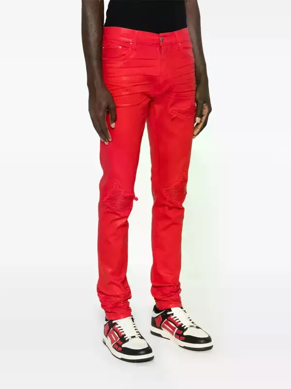 Amiri Waxed Mx1 Skinny Jeans