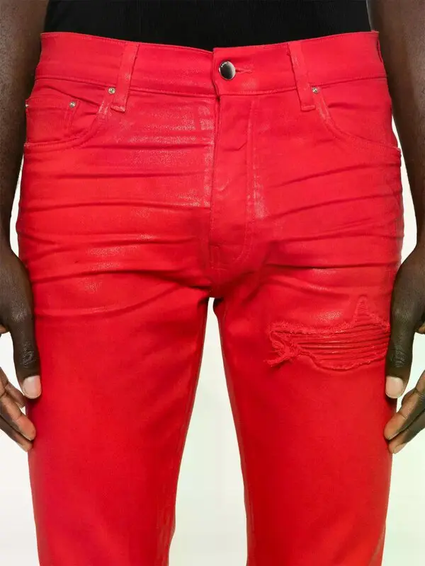 Amiri Waxed Mx1 Skinny Jeans