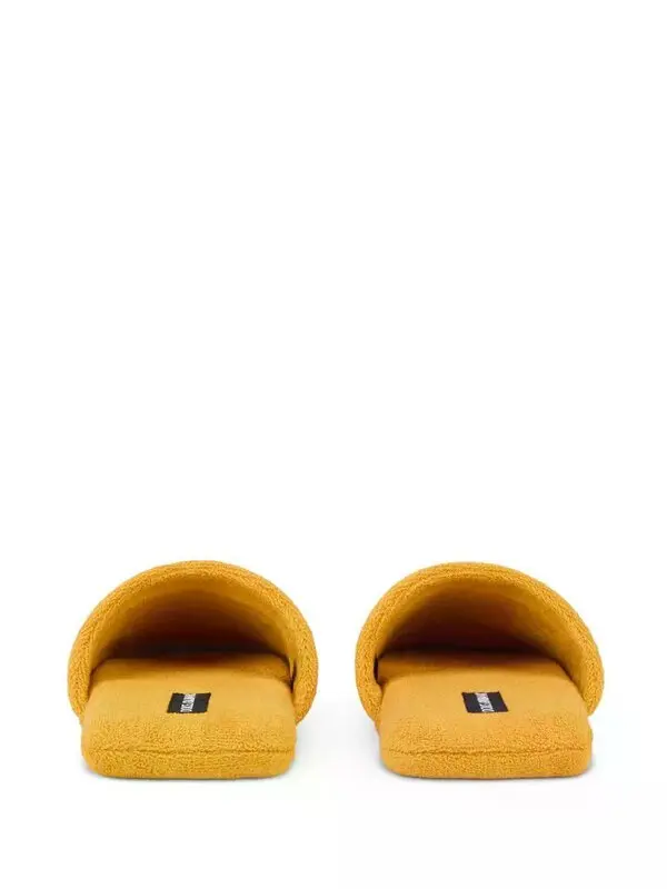 Dolce & Gabbana Cotton Terry Slippers - Yellow
