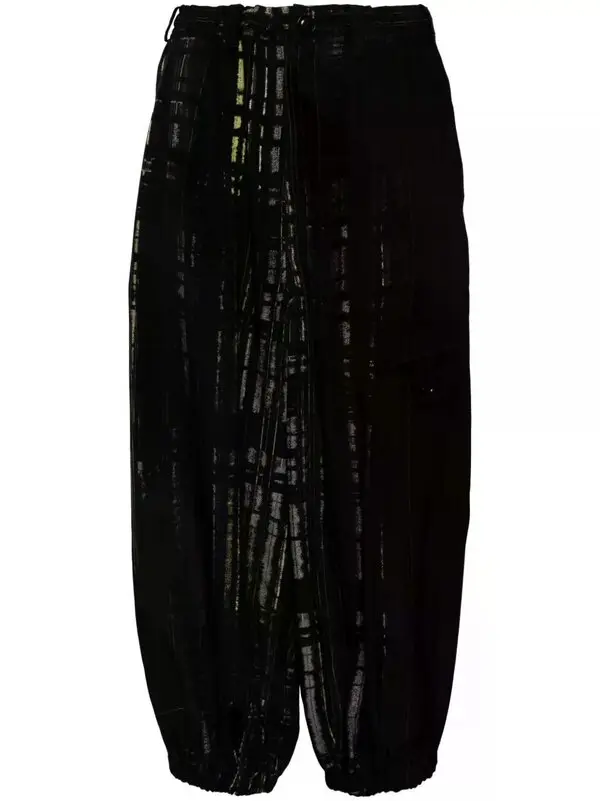 Y’s Checked Tapered Trousers