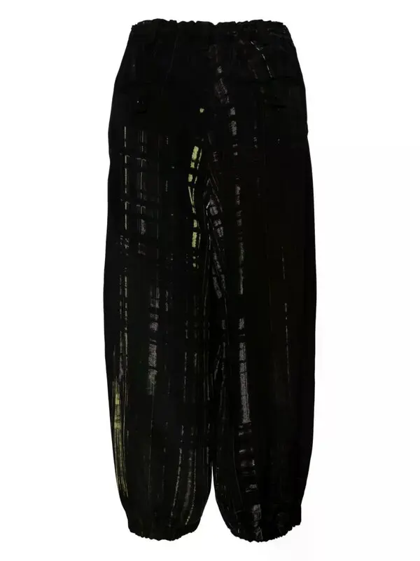 Y’s Checked Tapered Trousers
