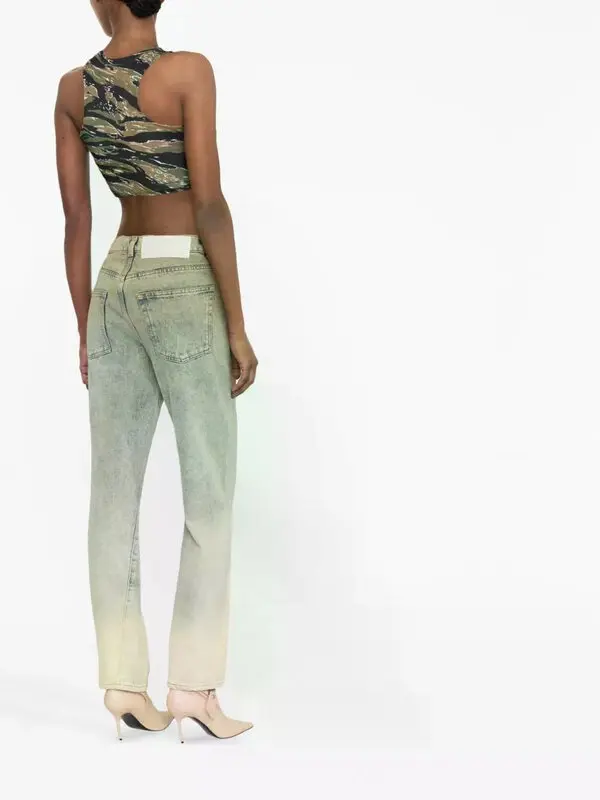 Off-White Washed Denim Straight-leg Jeans