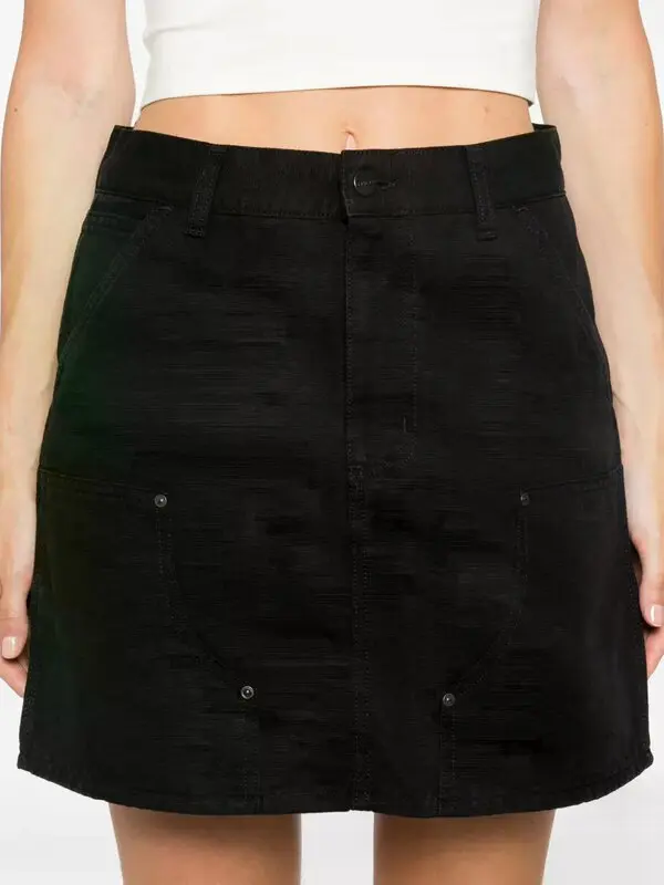 Carhartt Work In Progress Patch-pocket Mini Skirt - Black