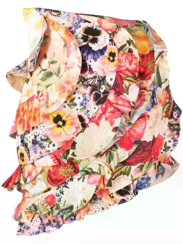 Zimmermann Spliced Floral-print Skirt