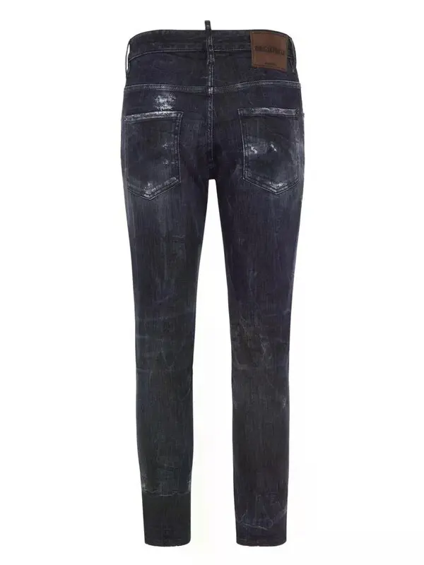 Dsquared2 Distressed Stretch-cotton Slim Jeans
