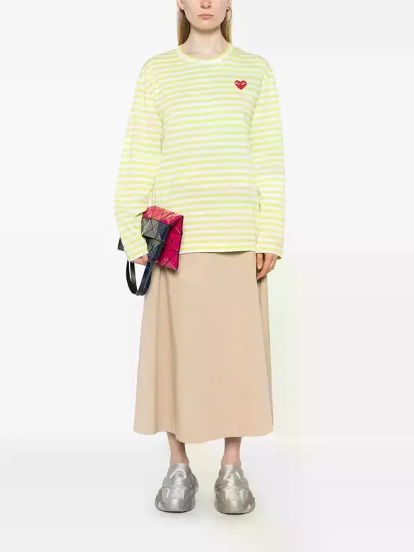 Play Comme Des Garcon Striped T-shirt - Green