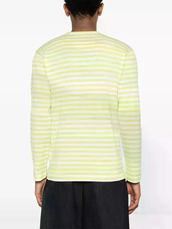 Play Comme Des Garcon Striped T-shirt - Green