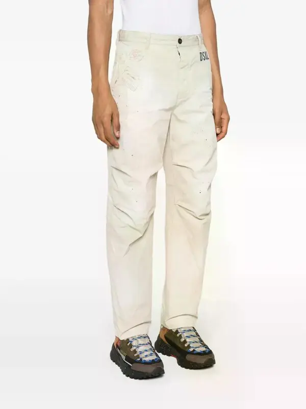 Dsquared2 Straight-leg Trousers With Graphic Print