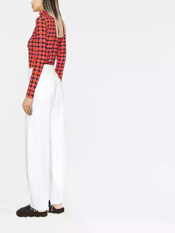 La DoubleJ Cherry-print Turtleneck Top