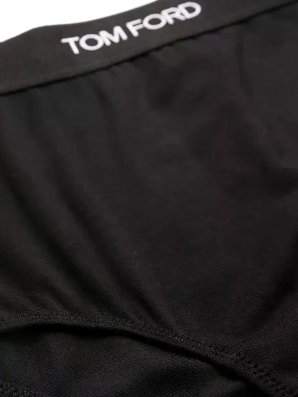 TOM FORD Logo-waistband Briefs - Black