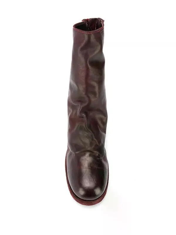 Guidi Worn Effect Leather Boots - Brown