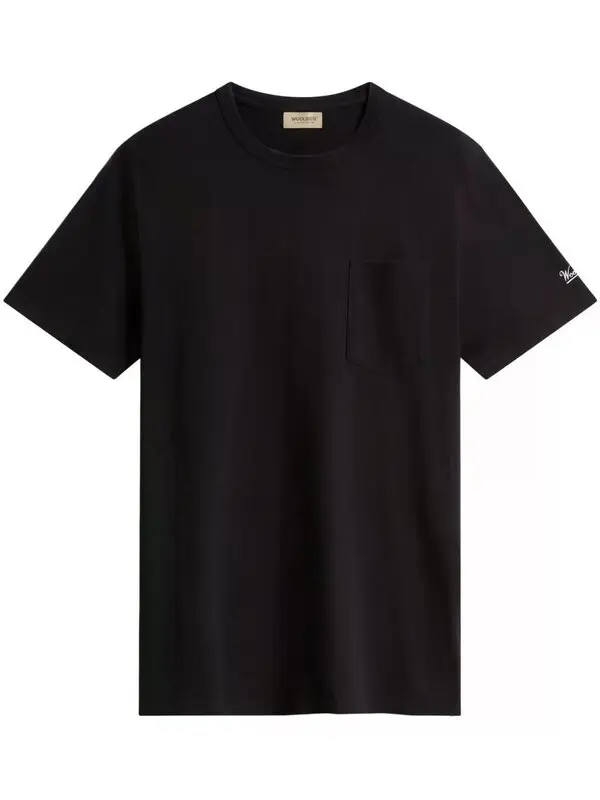 Woolrich Logo-embroidered T-shirt - Black