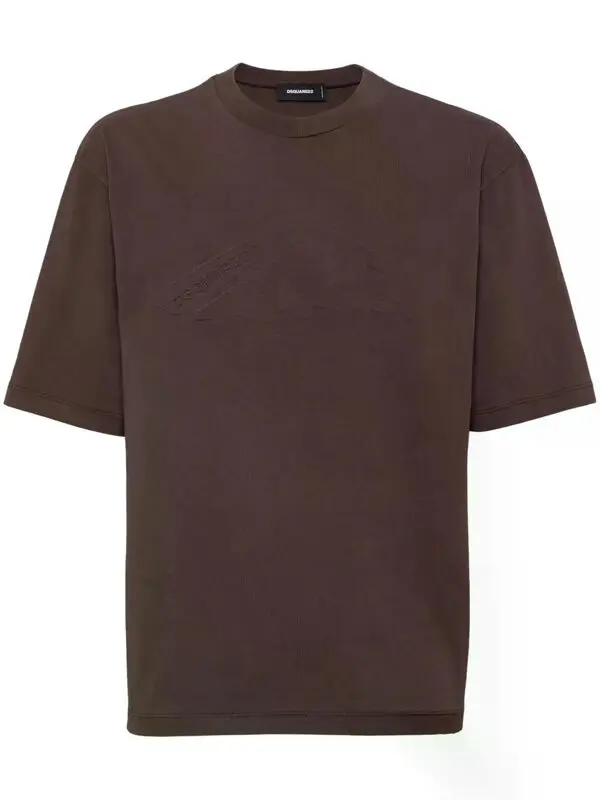 Dsquared2 Embossed-logo T-shirt - Brown