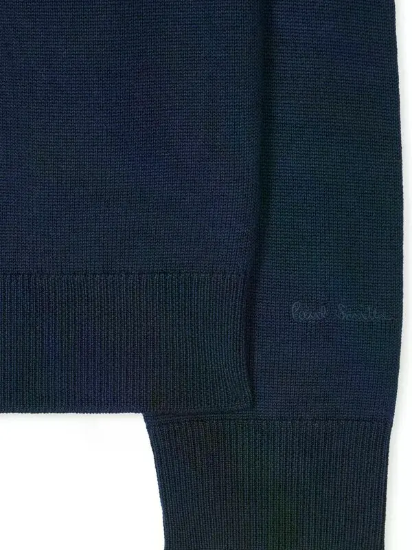 Paul Smith Half-zip Merino Wool Sweater - Blue