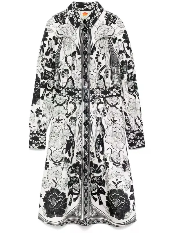 Farm Rio Flower Leopards Midi Dress