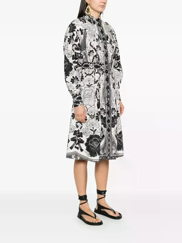 Farm Rio Flower Leopards Midi Dress