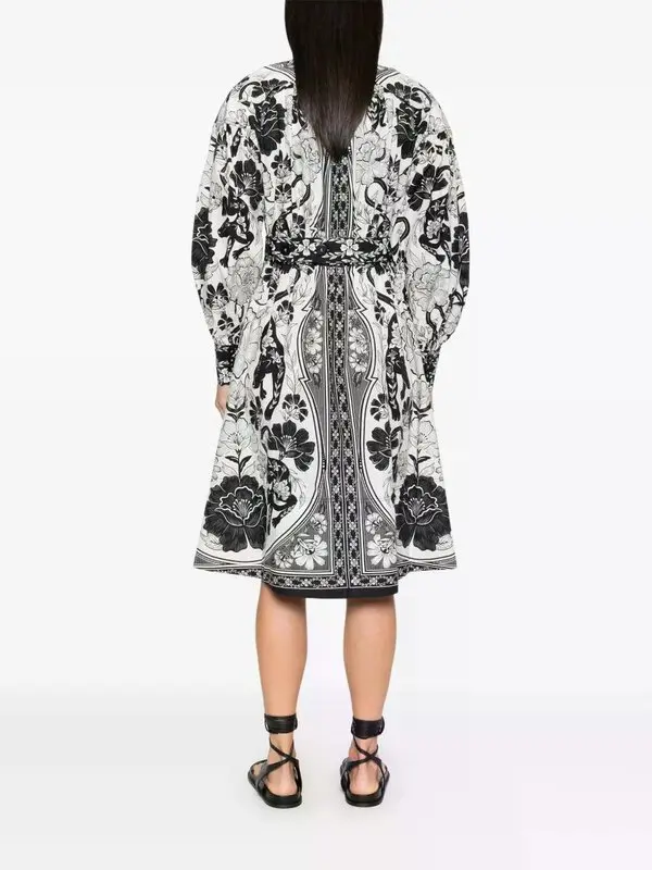 Farm Rio Flower Leopards Midi Dress